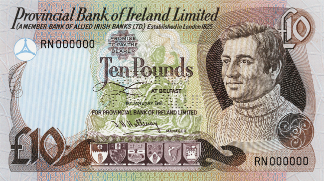 Provincial Bank of Ireland £10 Notes - AIB (NI) Personal Banking